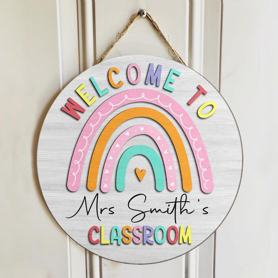 Personalized Name Welcome Classroom Signs For Teachers - Best Teacher
